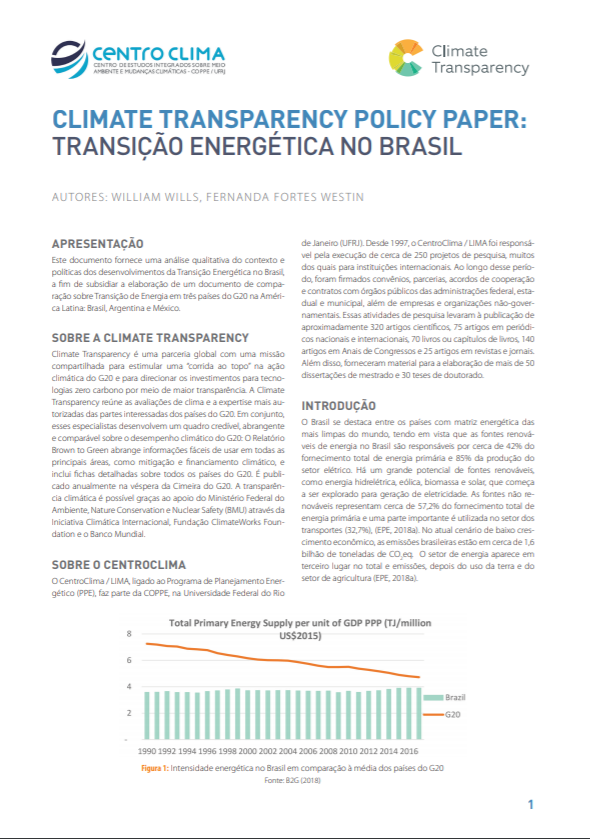Brazil – Climate Transparency